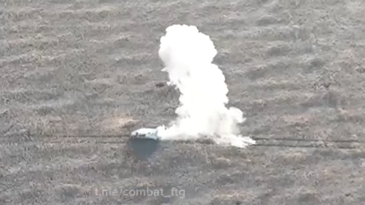 Russian APC Struck by ATGM