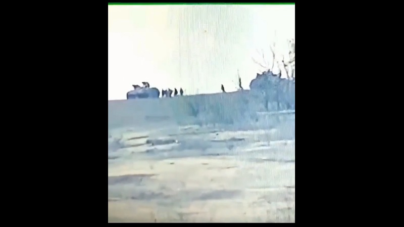 Anti-Tank Guided Missile System Takes out APC While Troops Are Boarding