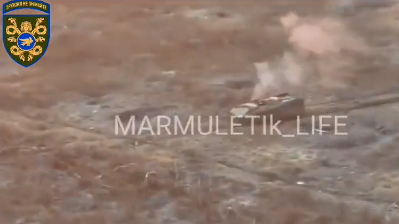 Russian BMP Drives Directly Into Landmine