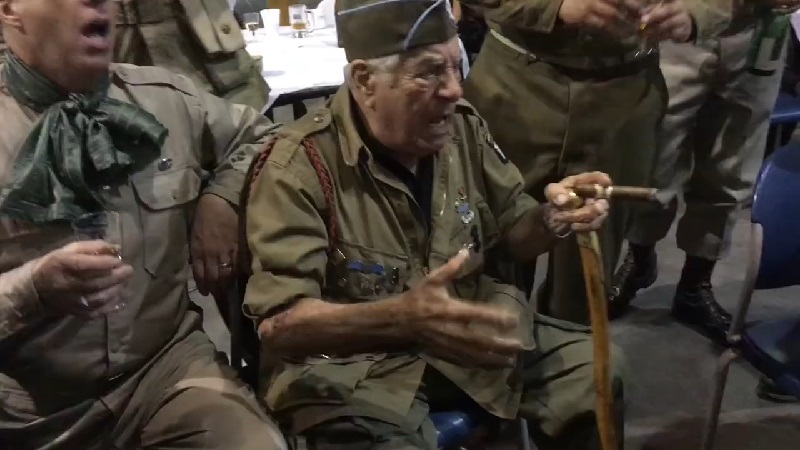 WWII Veteran Leads Paratroopers in Blood on the Risers