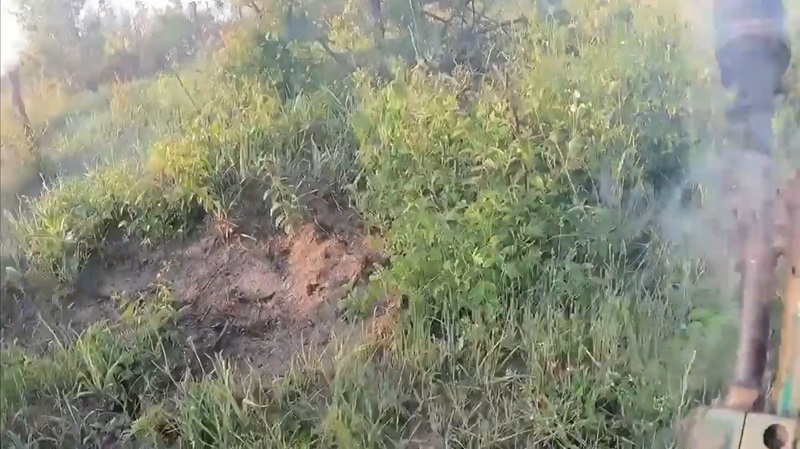 (GoPro) Russians Melt Barrels During Raid on Ukrainian Positions