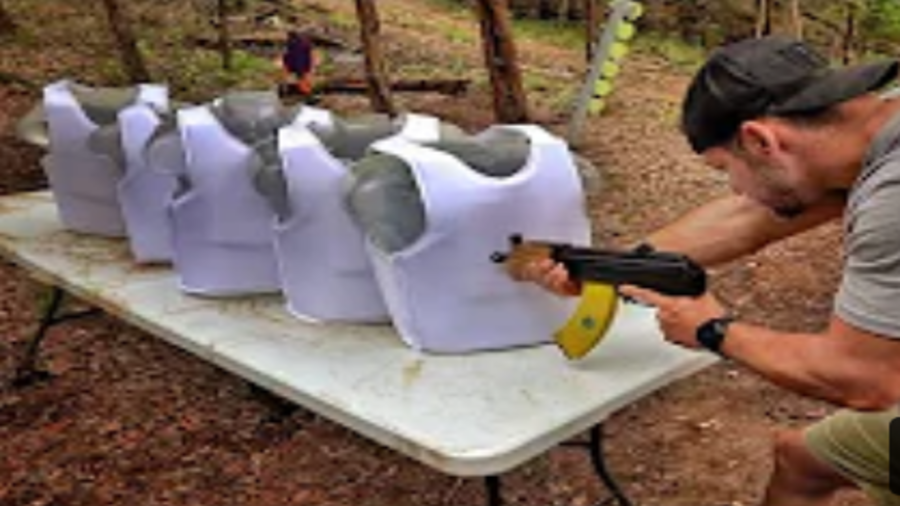 Ballistic Gel Wearing Body Armor... Part 1