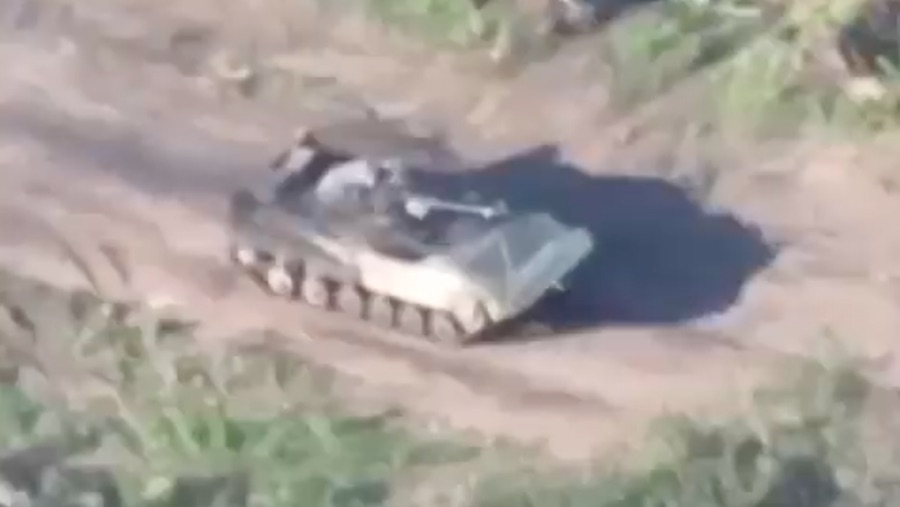 Accurate Artillery Knocks Out Russian BMP-2, Crew Scatters