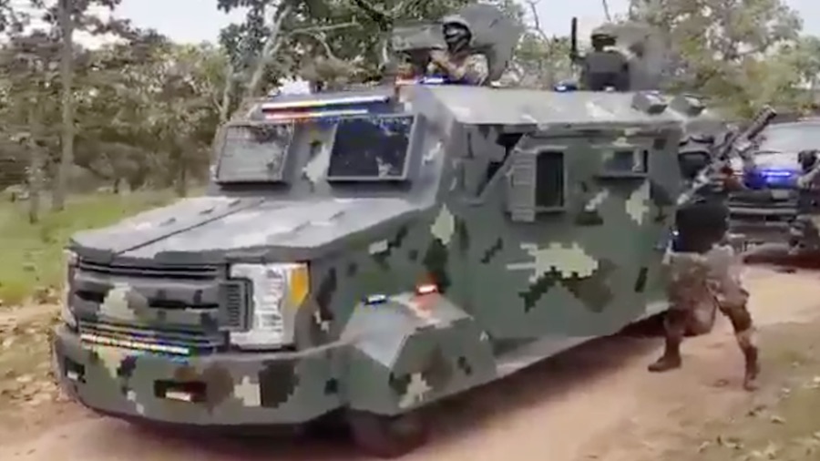 Mexican Cartel Shows Off Massive Convoy Of Military Hardware