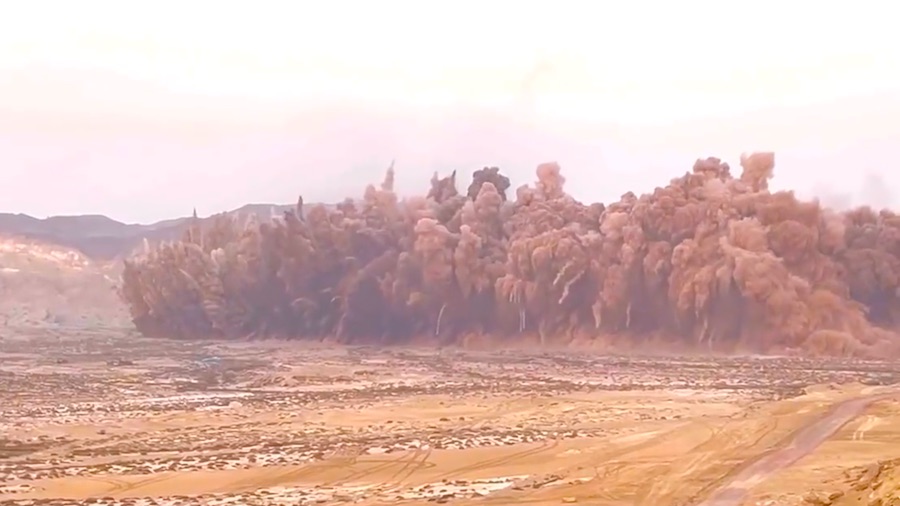 Iranian Military Detonates Massive Daisy Chain Of Explosives