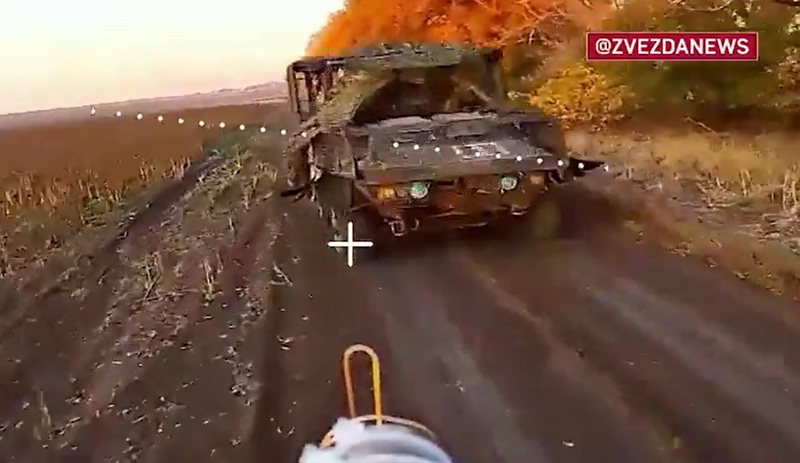 Fiber Drones Target Armor in Zaporizhia