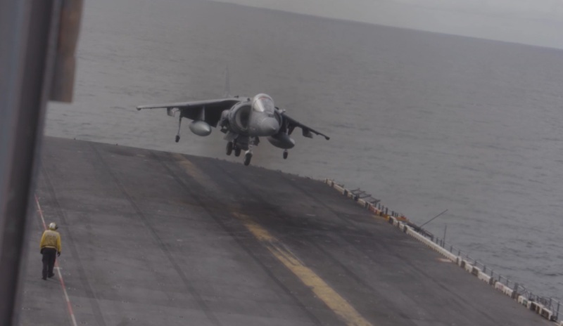 Harrier Flight Operations in Caribbean Sea