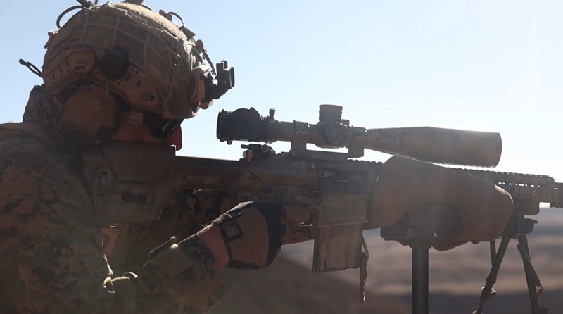 Marine Snipers Work at the Pohakuloa Training Area