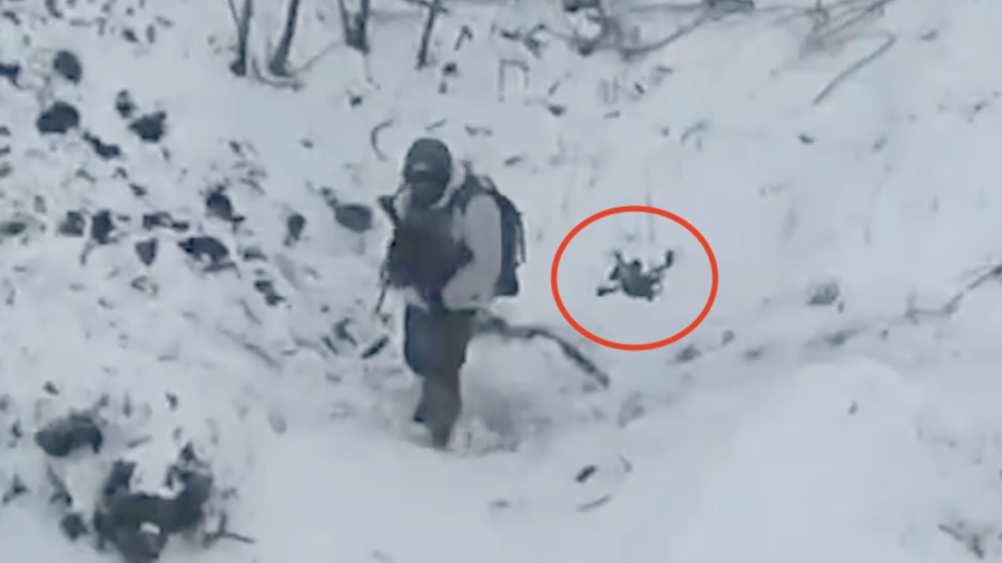 (NSFW) Russian Oblivious To Incoming Bomb Drone