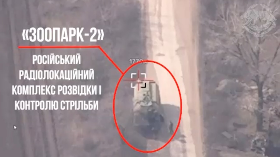 Russian Radar Vehicle Struck In Donetsk