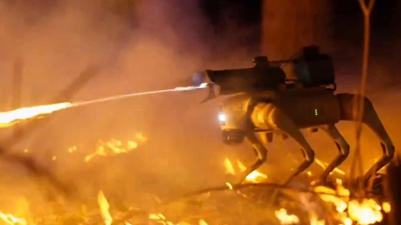 Robot Dog Flamethrower