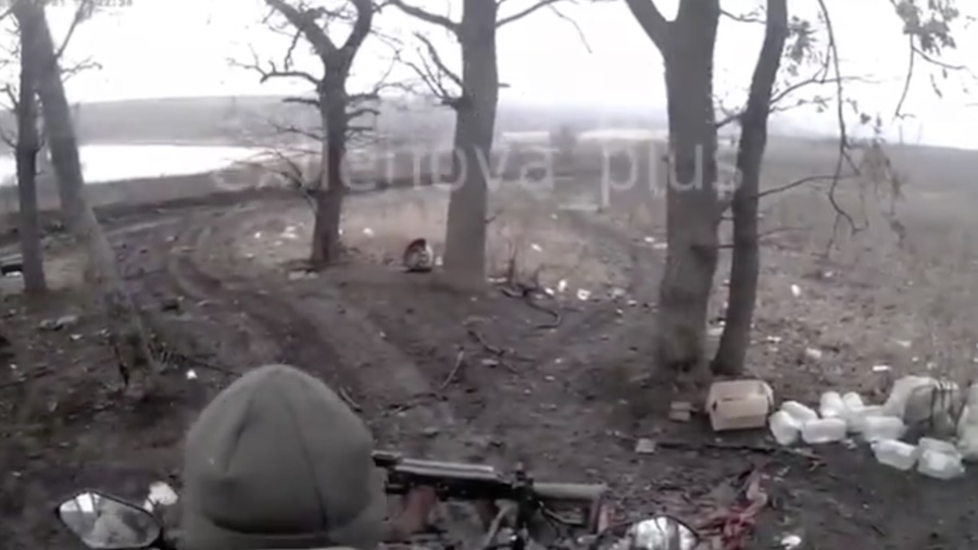 Russian ATV Meets Drone Head-On