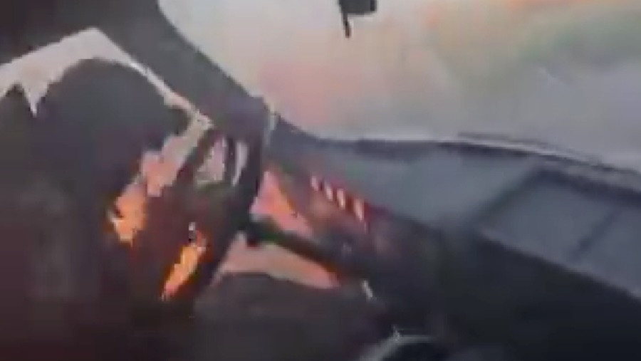 Russian Loaf Van Takes Direct Hit