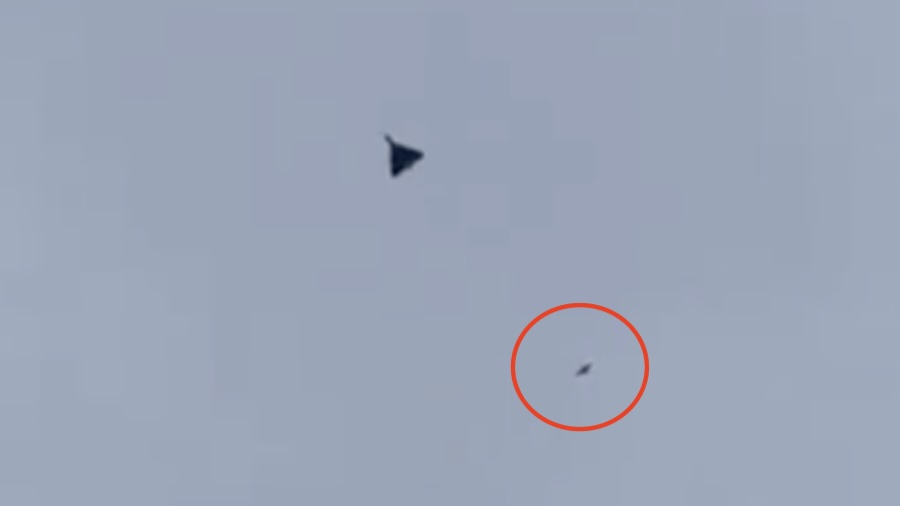 Shahed Interception Filmed From Ground