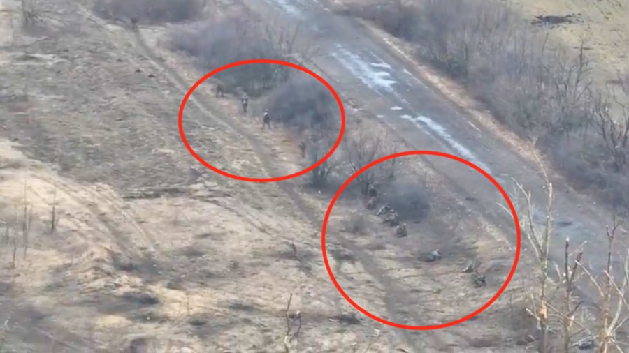 (NSFW) Russian Squad Picked Apart By Grenades