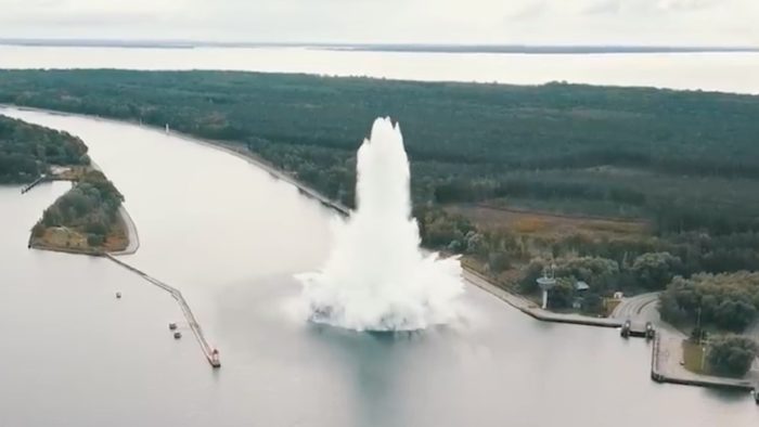 WWII Tallboy "Earthquake Bomb" Explodes In Poland