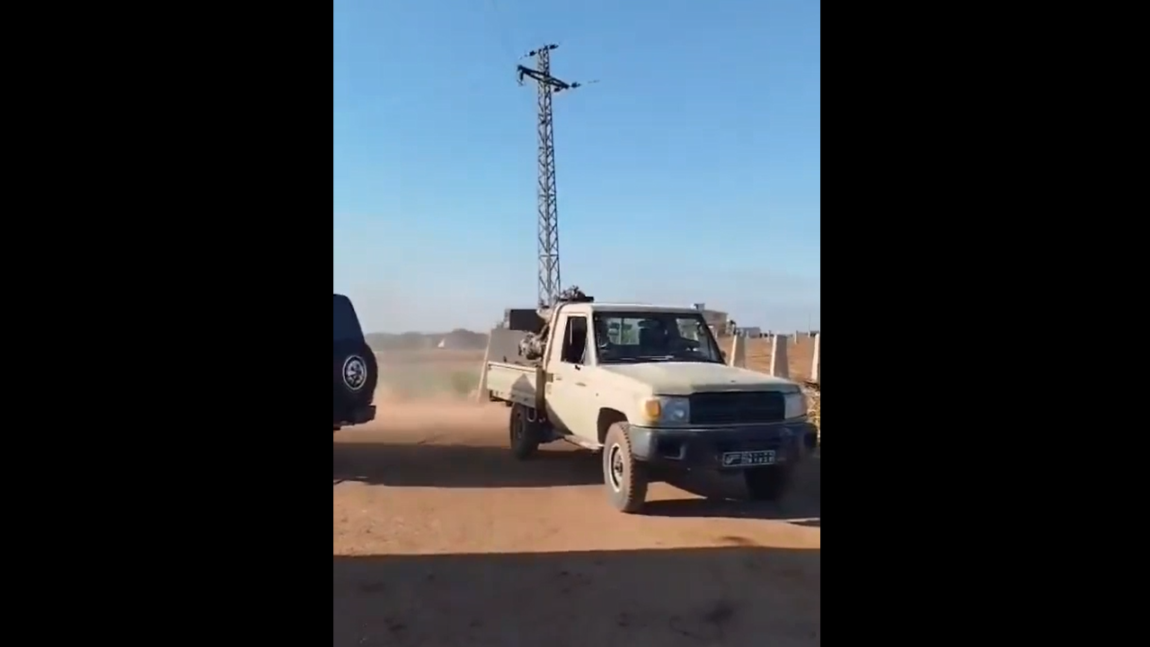 Technical Vehicle Engages Enemy in Syria