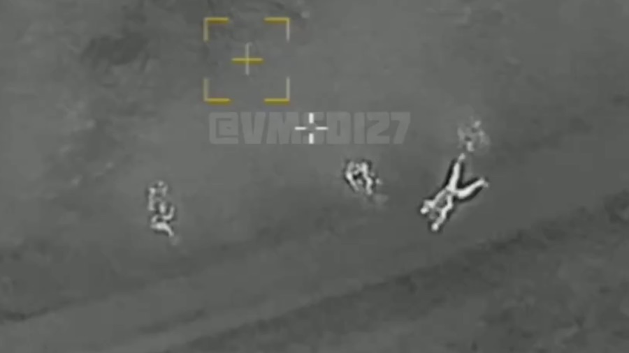 Russian Thermal Drone Hunts Ukrainian Soldiers