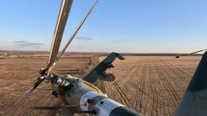 Unique View Of Ukrainian Mi-24 Rocket Barrage